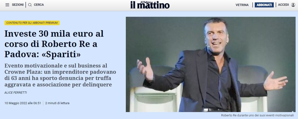 Roberto Re è un analfabeta funzionale?